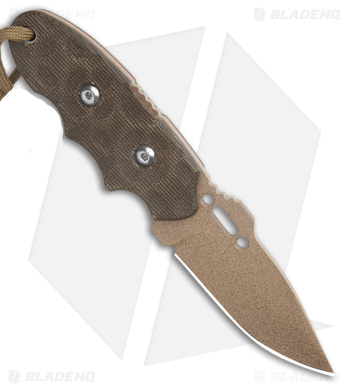 TOPS Knives C.A.T. Fixed Green Micarta (Tan) - Blade HQ