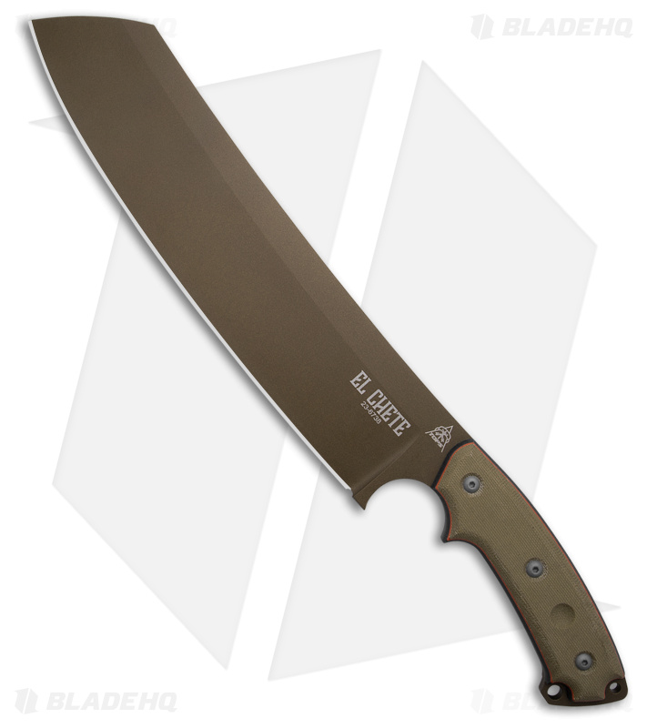 TOPS Knives El Chete Chopper Knife w Dangler Tan (Bronze) - Blade HQ