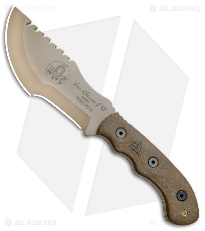TOPS Knives Tom Brown Tracker #2 Fixed Blade Knife (4.875" Coyote Tan ...