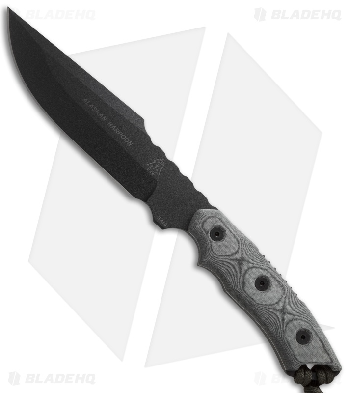 TOPS Knives Alaskan Harpoon Fixed Blade Knife Micarta (6.75 Black ...