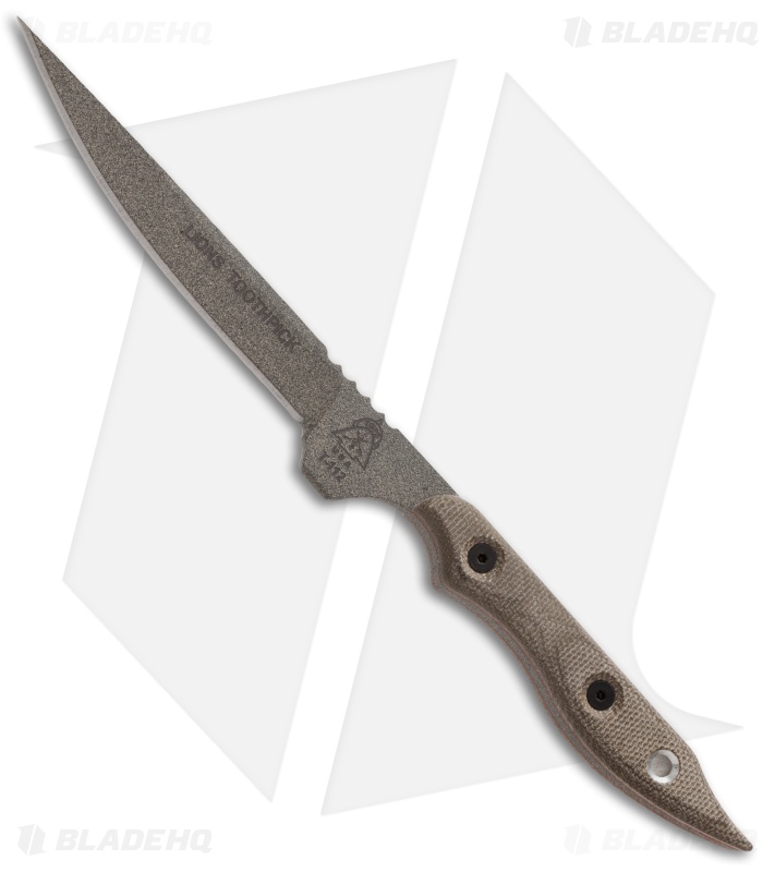 TOPS Knives Lion's Toothpick Fixed Blade Knife (4" Tactical Stone ...