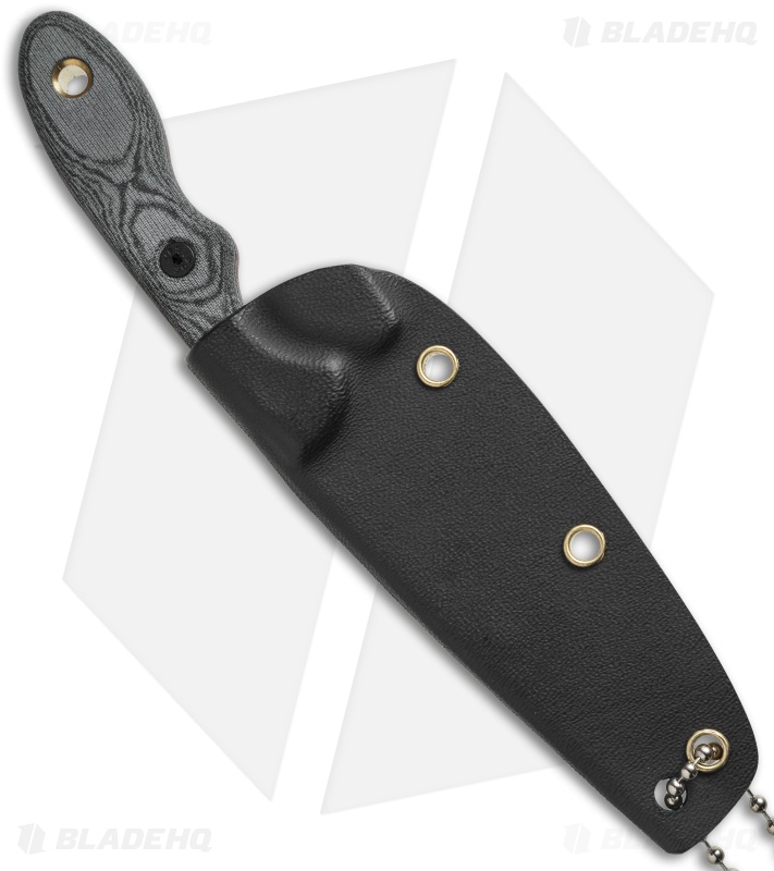 TOPS Knives Mini Scandi Knife 2.5 Black Micarta (3" Black) MSK-2.5BLM ...