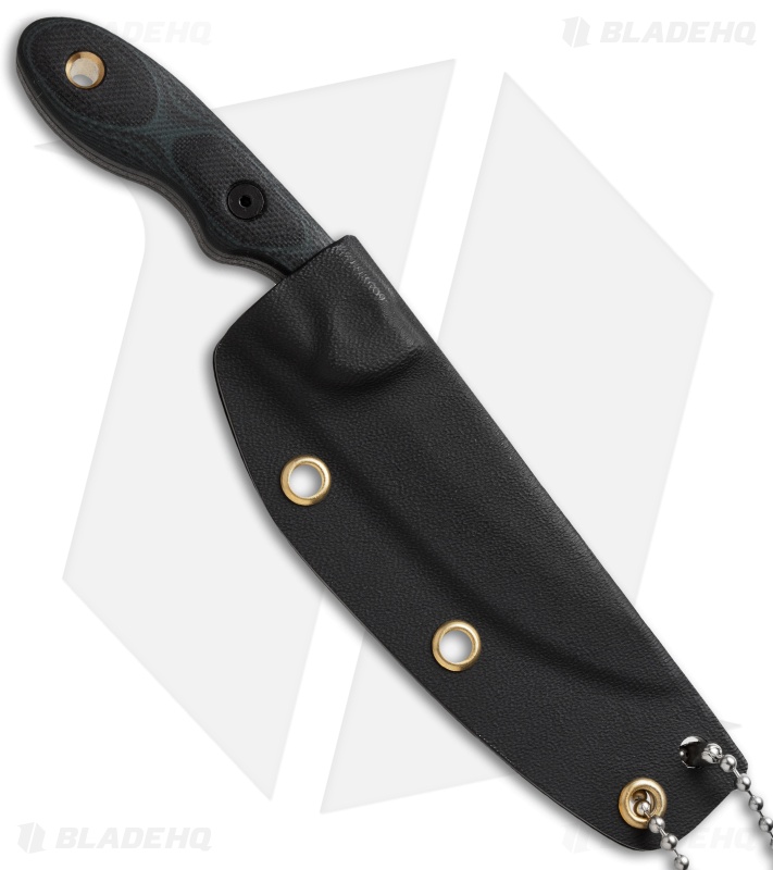 TOPS Knives Mini Scandi Knife 2.5 Green G-10 (3" Black) MSK-2.5 - Blade HQ