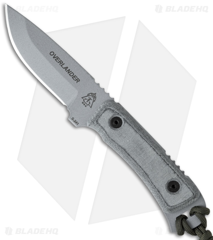 TOPS Knives Overlander Knife Fixed Blade (4" Grey) OV77 - Blade HQ