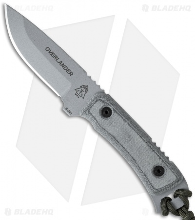 TOPS Knives Overlander Knife Fixed Blade (4" Grey) OV77 - Blade HQ