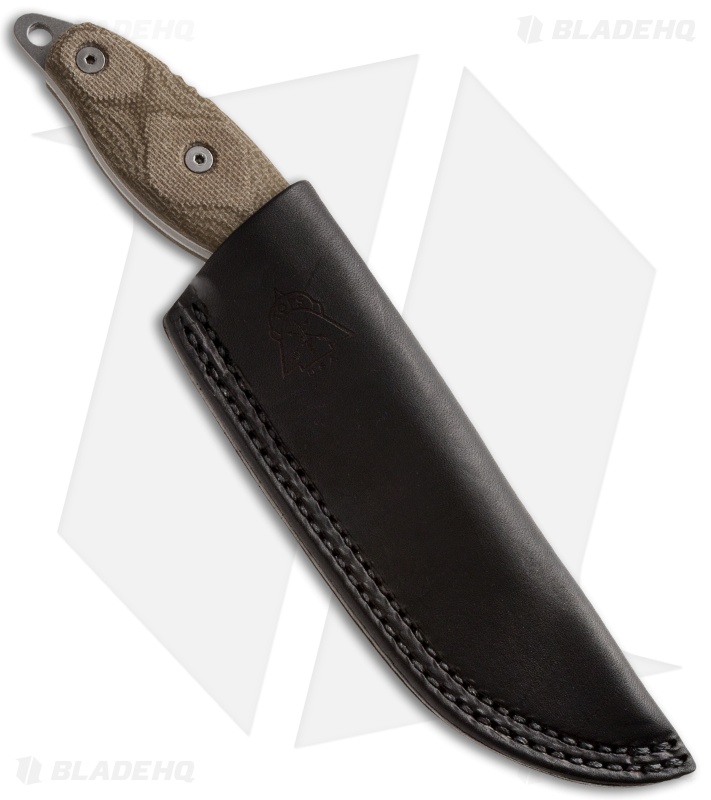 TOPS Knives Scandi Woodsman Fixed Blade Knife (3.5" Stonewash) SWOOD-3. ...