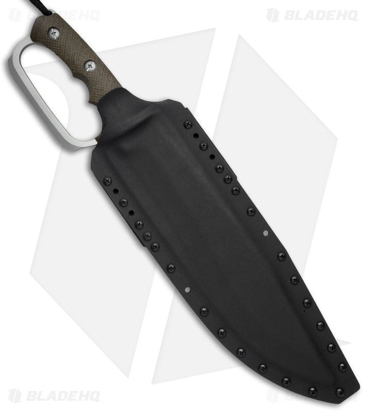 Treeman Knives Combat Machete D-Guard Knife Micarta (12" Mag Silver ...
