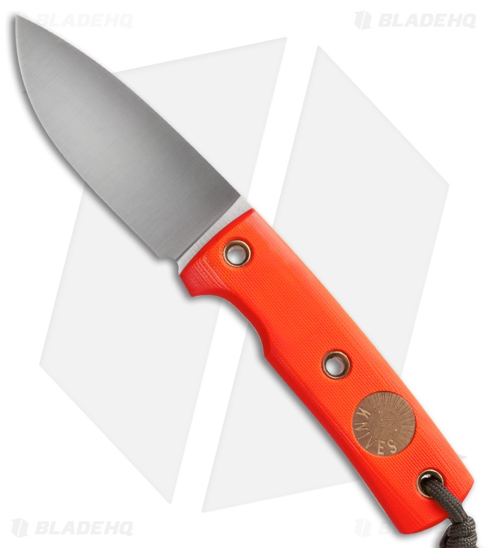 Wallace Edged Tools OS I Fixed Blade Knife Orange G-10 (3.5" Satin ...