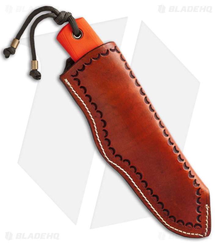 Wallace Edged Tools OS I Fixed Blade Knife Orange G-10 (3.5" Satin ...