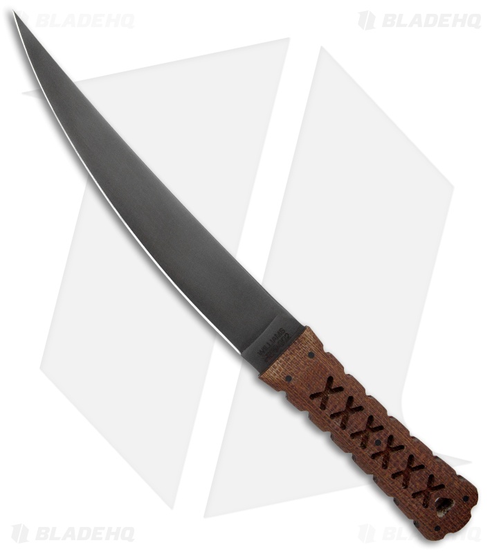 Williams Blade Design HZO Fixed Blade Knife Burlap Micarta (9" Black ...