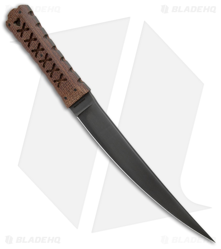 Williams Blade Design HZO Fixed Blade Knife Burlap Micarta (9" Black ...