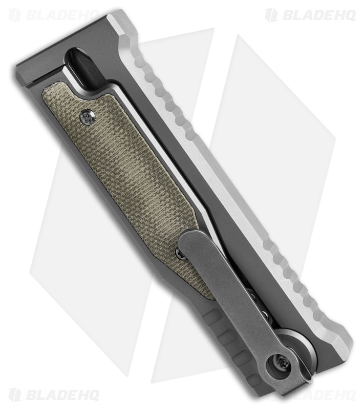 Reate EXO Mini Gravity Knife Ti/Green Micarta 3V Dagger
