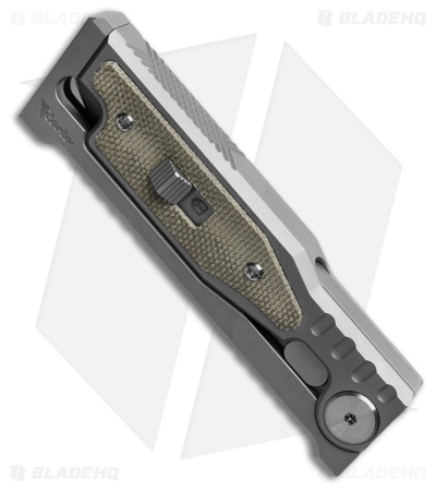 Reate EXO Mini Gravity Knife Ti/Green Micarta 3V Dagger