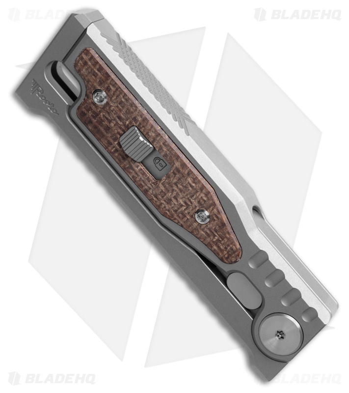 Reate EXO Mini Tanto Gravity Knife Titanium + Burlap Micarta