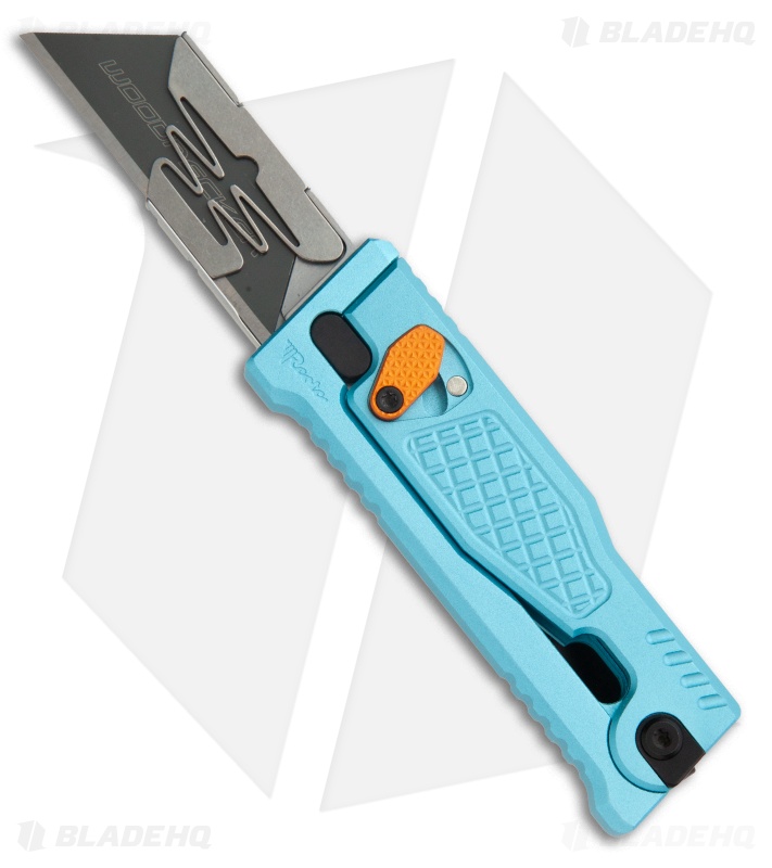 Reate EXO-U Gravity Knife Blue Diamond Frag Aluminum