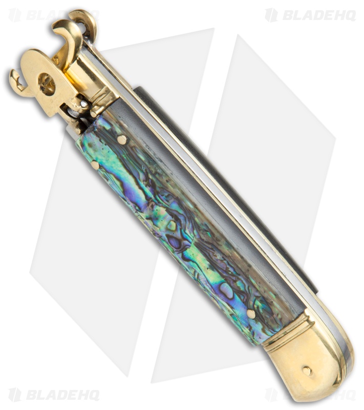 AKC Shot Puller 8" Lever Lock Italian Auto Abalone w/ Brass (3.2 ...