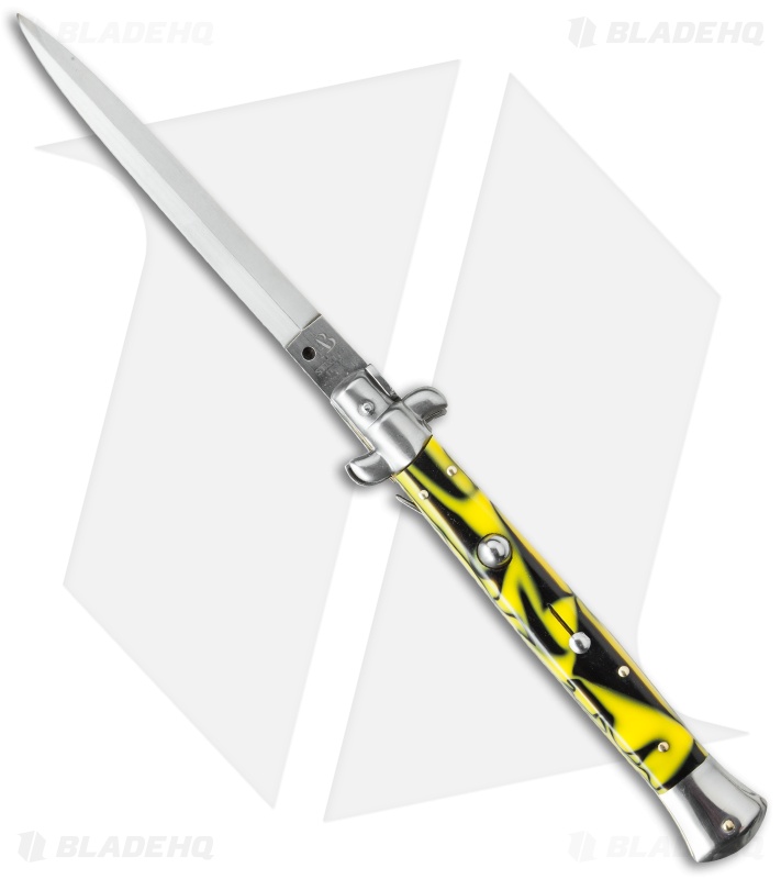 SKM AB 11" Italian Stiletto Automatic Knife Killer Bee (5" Satin Dagger ...