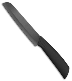 Benchmark Ceramic Bread Knife Black Polymer (11" Black Full Serr ...