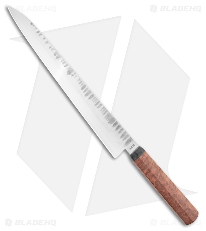 Nate Summers Custom Sujihiki Fixed Blade Knife Mallee Wood