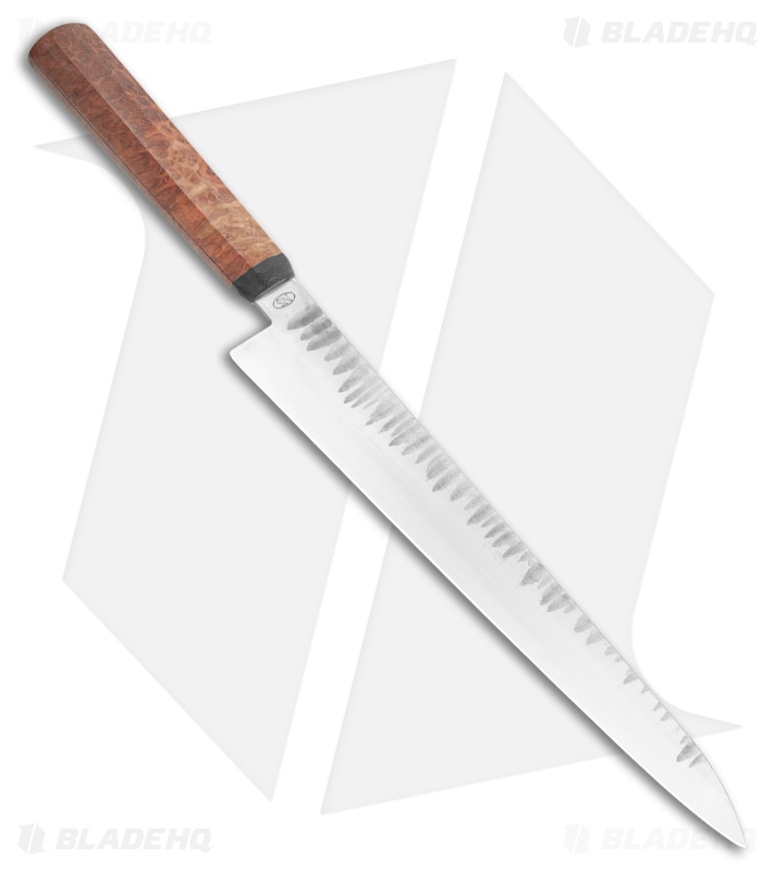 Nate Summers Custom Sujihiki Fixed Blade Knife Mallee Wood