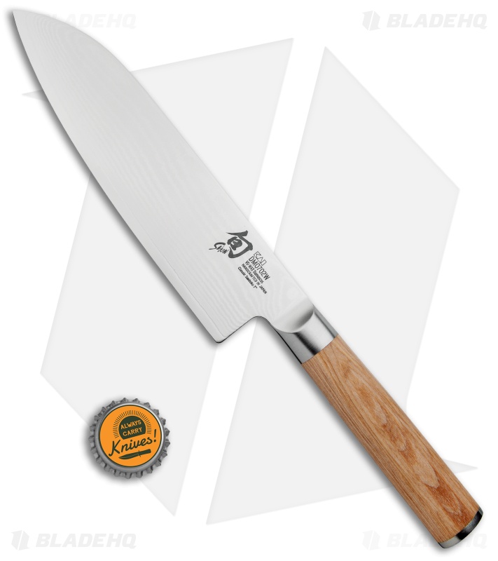 Shun Classic Blonde 7" Santoku Kitchen Knife Pakkawood - Blade HQ