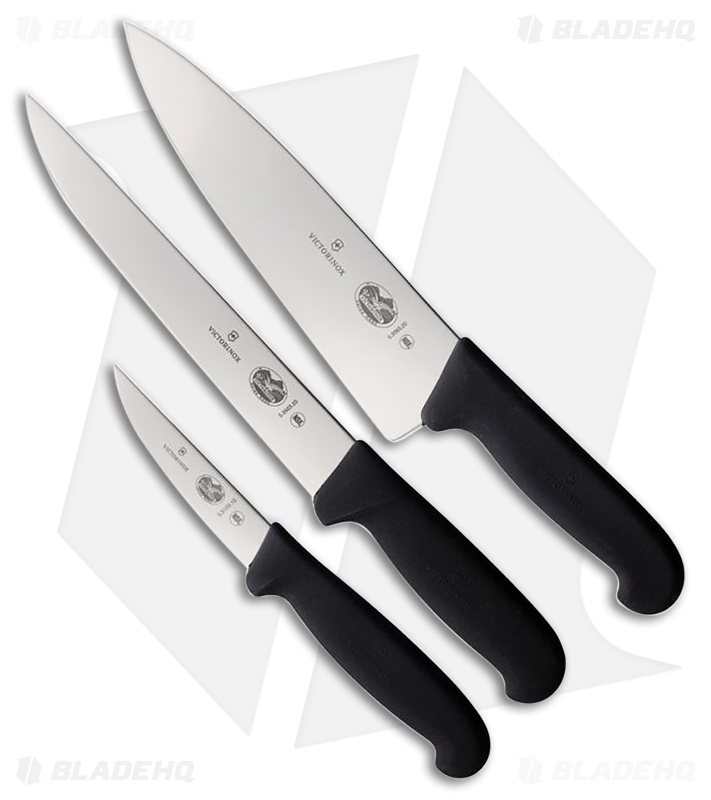 Victorinox 3 Piece Chef's Set - Black - Blade HQ