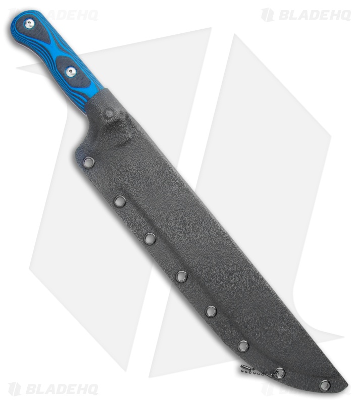 TOPS Knives Dicer 10 Slicer Knife 10" Black/Blue G-10 - Blade HQ