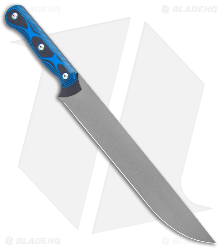 TOPS Knives Dicer 10 Slicer Knife 10" Black/Blue G-10 - Blade HQ