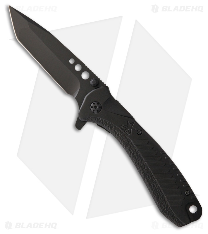 ABKT Phantom Specter Liner Lock Knife Black Aluminum (3.75" Black ...