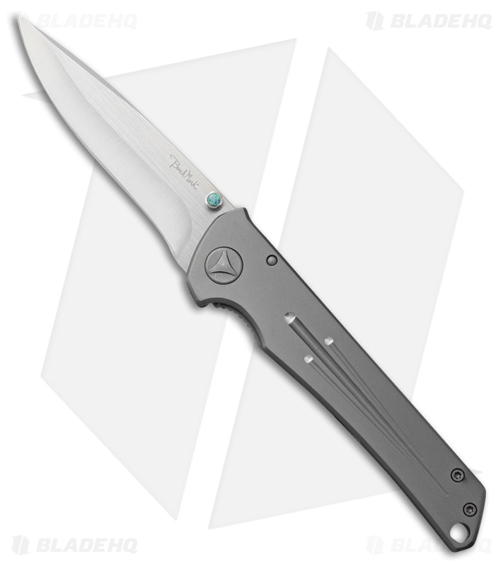 Benchmark Titanium Frame Lock Folding Knife (3.25" Satin) - Blade HQ