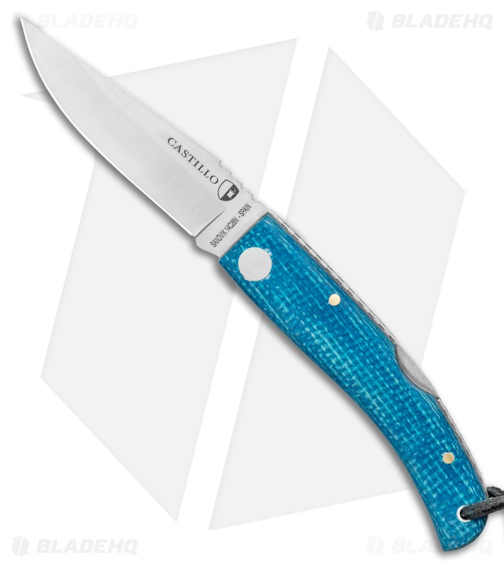 Castillo Navaja | Lock Back Knife | Coastal Blue Micarta - Blade HQ
