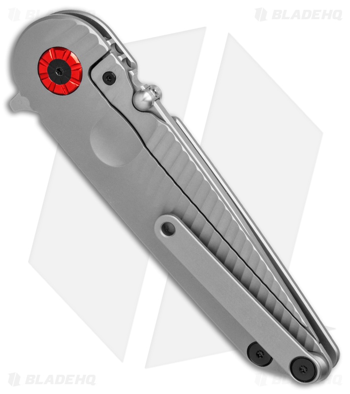 Chamberlain Design Falco Flipper Knife Titanium (3.6" Stonewash) - Blade HQ