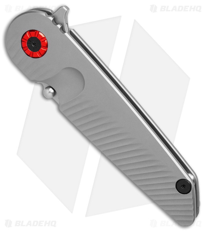 Chamberlain Design Falco Flipper Knife Titanium (3.6" Stonewash) - Blade HQ