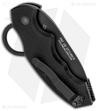 Colonel Blades Folding Knife - Black G-10 - Self Defense | Blade HQ