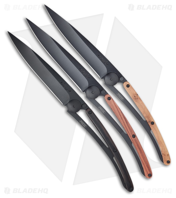 Deejo 37g 3-Piece Black Wood Display Box Set - Blade HQ