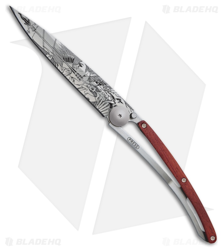 Deejo 37g Fantasy Elf Ultra-Light Frame Lock Knife Rosewood (3.75" Gray ...