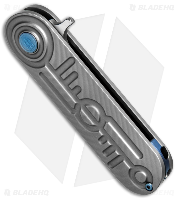 HEAdesigns Poison Flipper Frame Lock Knife Gray Titanium (2.625" Bead ...