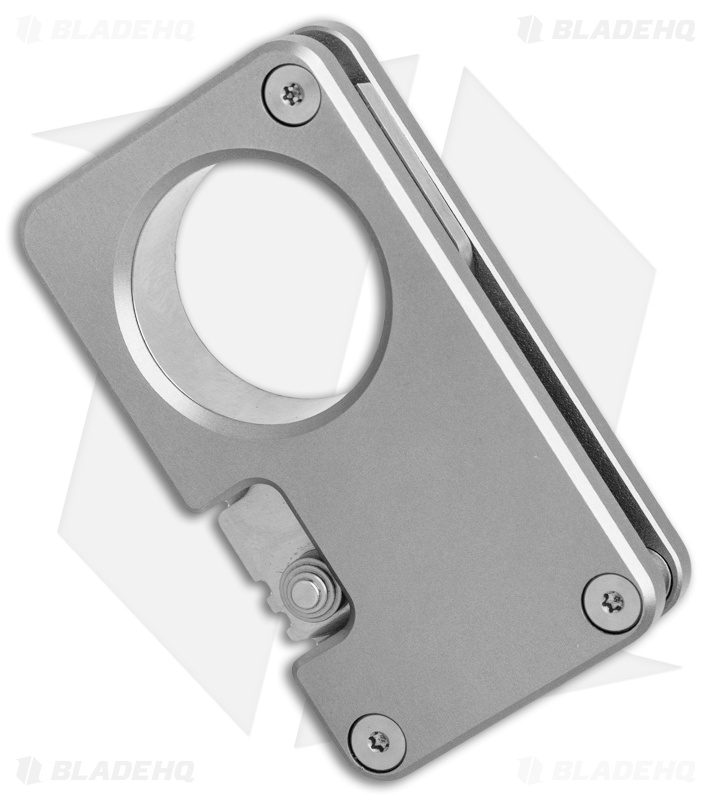 JHO Knives Nug Liner Lock Knife Titanium Knuck (0.75" Satin) - Blade HQ