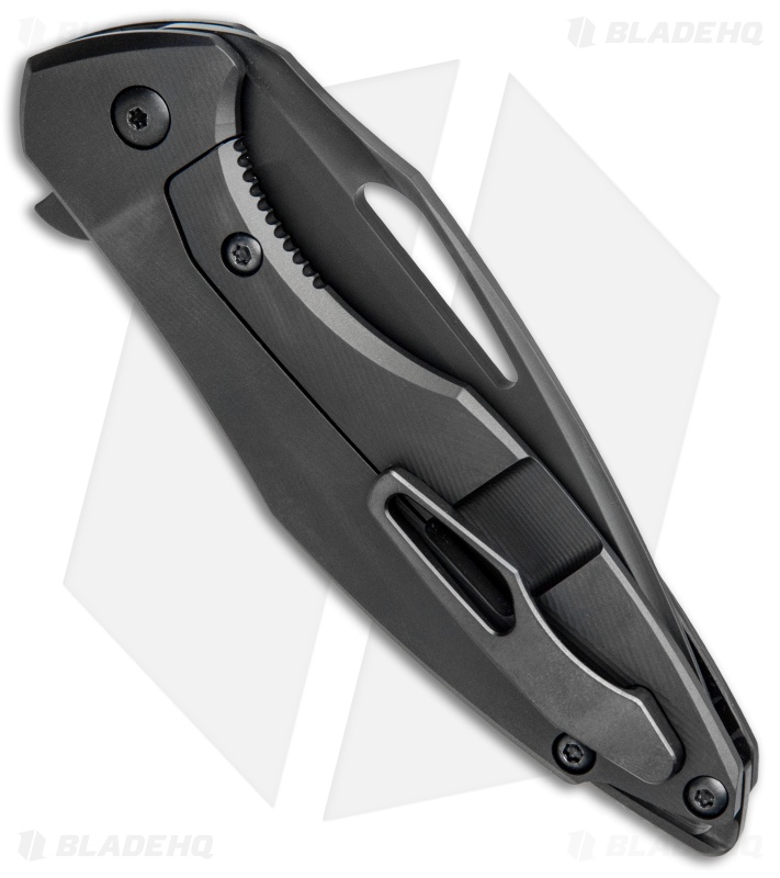 Koenig Arius Frame Lock Knife Patterned Marble Carbon Fiber (3.5" Black ...