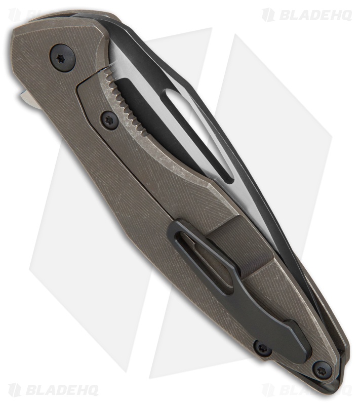 Koenig | Arius Knife Patterned Bronze Distress Ti | Blade Hq