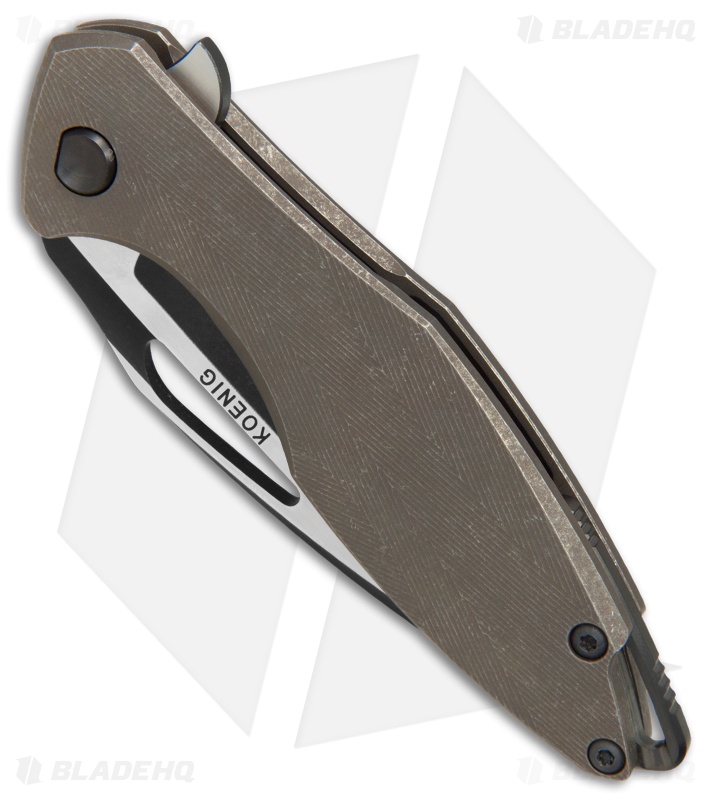 Koenig | Arius Knife Patterned Bronze Distress Ti | Blade Hq