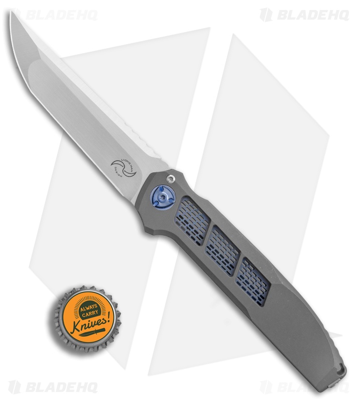 Liong Mah Design XV Integral Frame Lock Knife Titanium (3.8" Stonewash ...