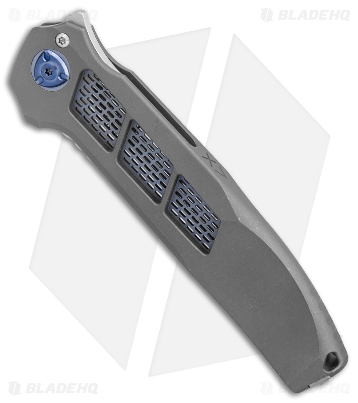 Liong Mah Design XV Integral Frame Lock Knife Titanium (3.8" Stonewash ...