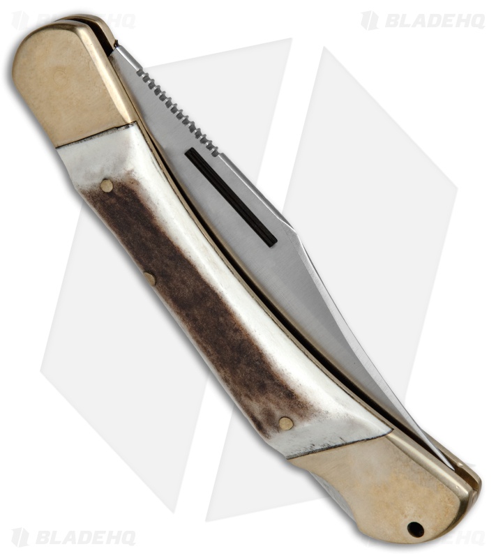Puma Prince Lockback Knife Stag Horn (3.75" Satin) 210910 - Blade HQ