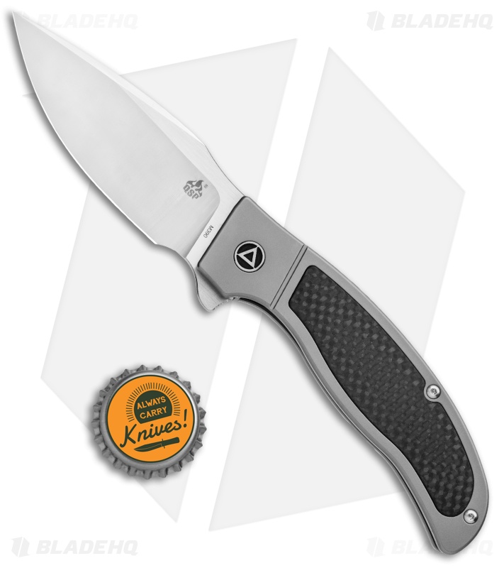 QSP Legatus Frame Lock Knife Titanium w/CF Inlay - Blade HQ