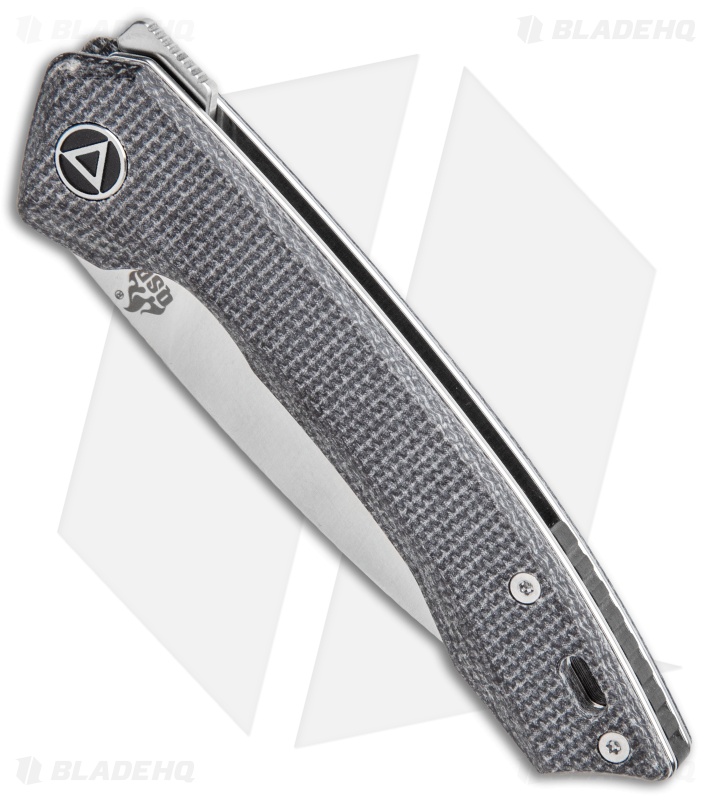 QSP Leopard Liner Lock Knife Black Micarta - Blade HQ