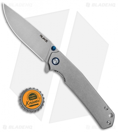 RUIKE P801 Frame Lock Knife Stainless Steel (3.5" Stonewash) - Blade HQ