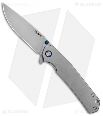 RUIKE P801 Frame Lock Knife Stainless Steel (3.5" Stonewash) - Blade HQ