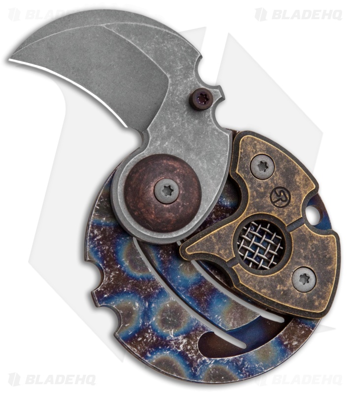 Serge Panchenko Coin Claw Folder Knife Copper Heat Ano/Bronze (1 ...