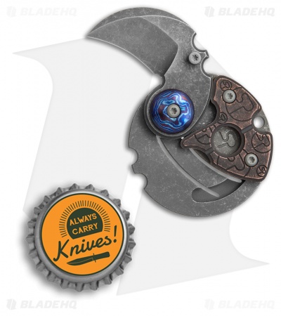 Serge Panchenko Coin Claw Knife Copper/Timascus - Blade HQ